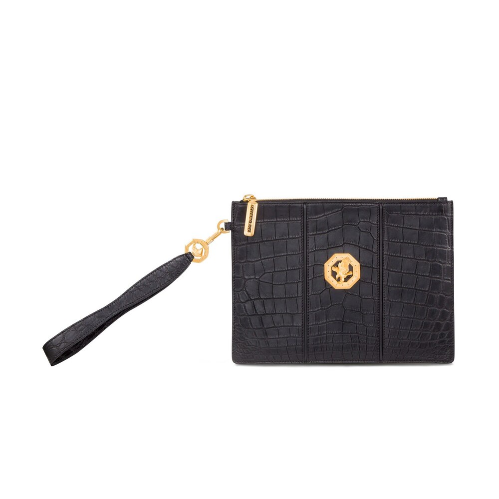 Handmade crocodile document holder bag Colour: N999 Size: One Size by ...