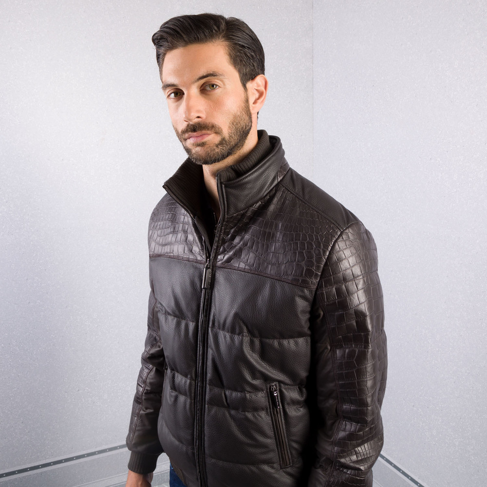 Crocodile and lambskin leather blouson by STEFANO RICCI | Shop Online