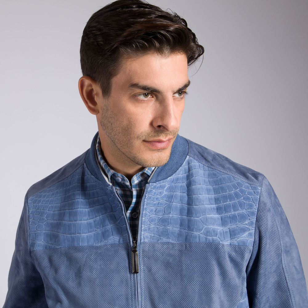 Nubuck crocodile leather and suede blouson by STEFANO RICCI | Shop Online