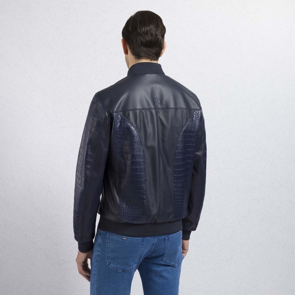 Crocodile, lamb and deerskin leather blouson by STEFANO RICCI | Shop Online