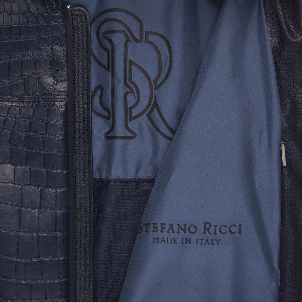 Crocodile, lamb and deerskin leather blouson by STEFANO RICCI | Shop Online
