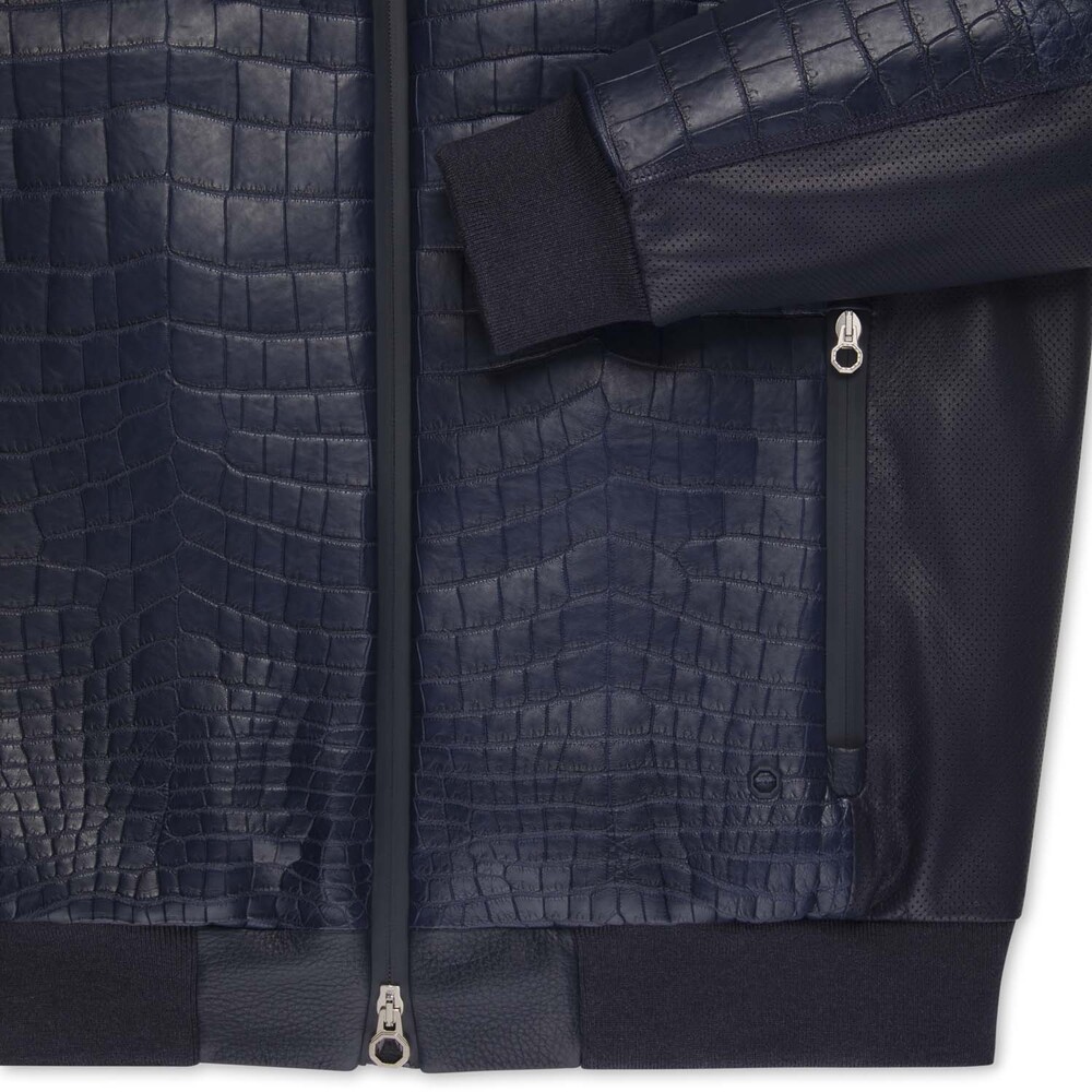 Crocodile, lamb and deerskin leather blouson by STEFANO RICCI | Shop Online
