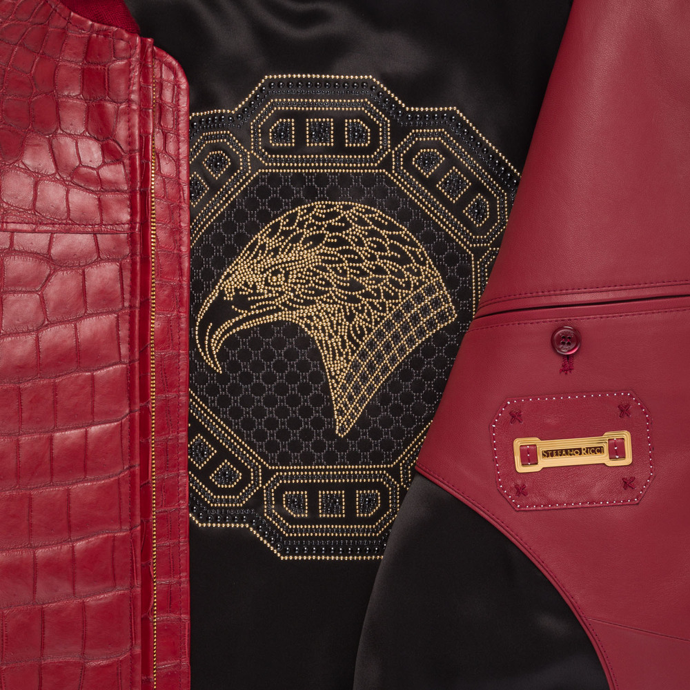 Lambskin and crocodile blouson by STEFANO RICCI | Shop Online