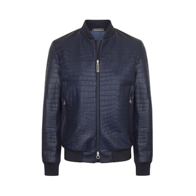 Crocodile, lamb and deerskin leather blouson by STEFANO RICCI | Shop Online