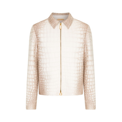 HIMALAYAN CROCODILE LEATHER BIKER JACKET Colour: WM00 Size: 50 by ...